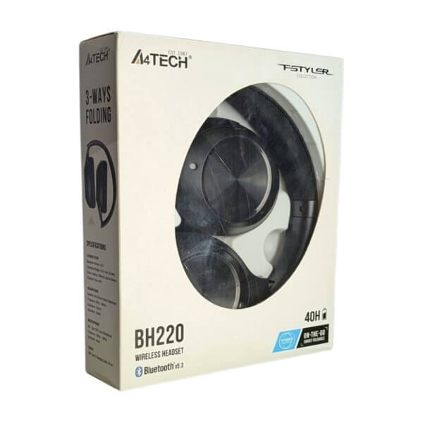 A4-TECH HEADSET BH220 2DRUMTEK W/MIC, WIRELESS - Sbeity Computer